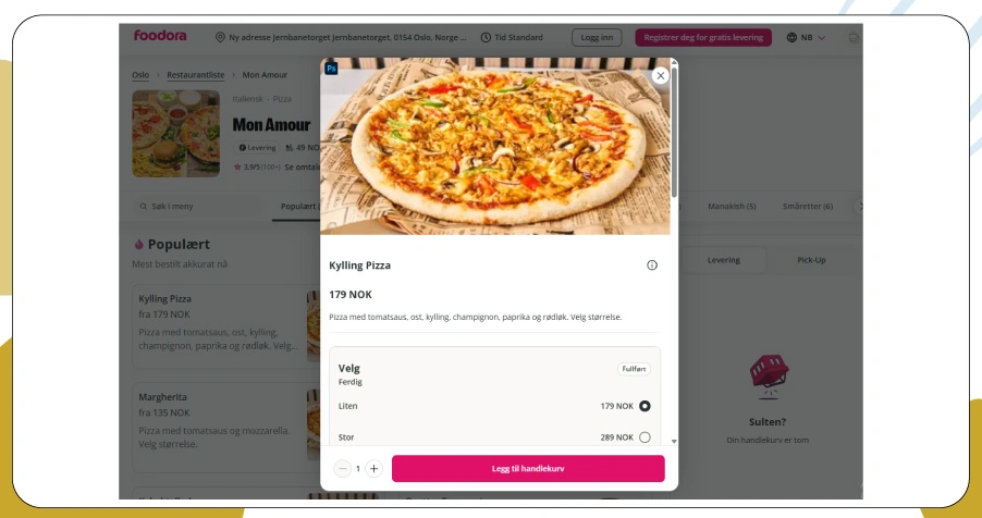 Web Scraping Foodora Restaurant Menu Data for Delivery Insights